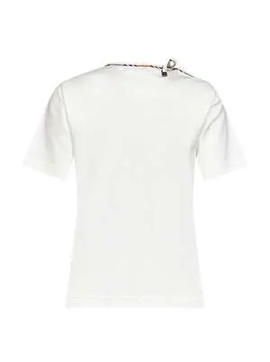 Burberry Cotton T-shirt With Check Ties - Multicolor