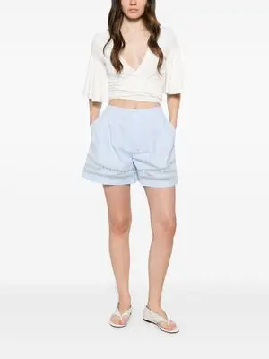 ERMANO SCERVINO Ermanno Scervino Lace Trimmed Cotton Shorts