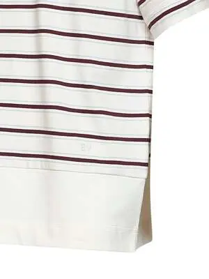 Bottega Veneta White Striped Cotton Layered T-shirt
