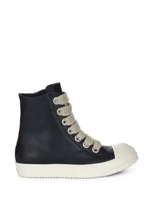 Rick Owens Jumbolace Leather High Top Sneakers - Multicolor