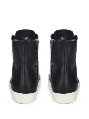 Rick Owens Jumbolace Leather High Top Sneakers