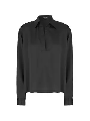 TOM FORD Silk Satin Polo Shirt - Multicolor