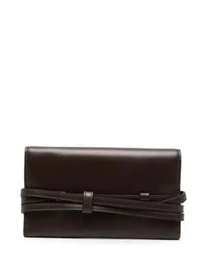 Moschino Leather Tie Detail Wallet - Multicolor