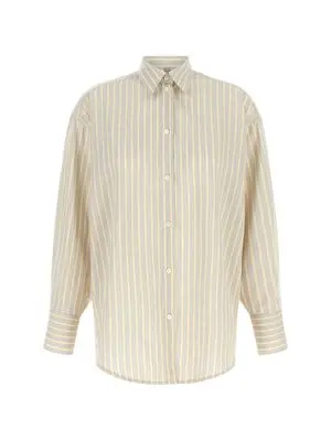 TOTEME Striped Oversized Shirt - Multicolor