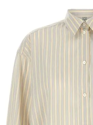 TOTEME Striped Oversized Shirt - Multicolor