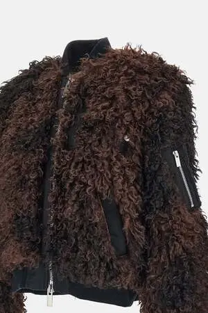 Sacai Curly Faux Fur Blouson Jacket - Multicolor