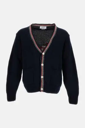 Thom Browne Donegal Intarsia Hector Patchwork Cardigan - Multicolor