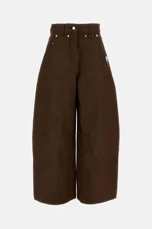 Simone Rocha Wide Leg Utility Curve Jeans W/ Emb - Multicolor