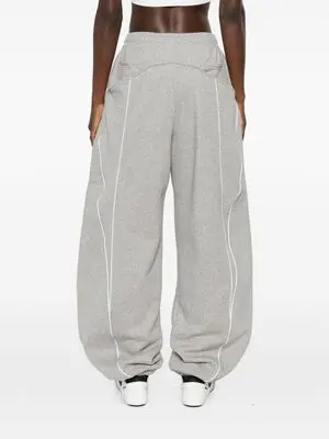 Attico Grey Piped-trimmed Trousers - Multicolor