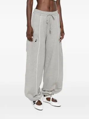 Attico Grey Piped-trimmed Trousers - Multicolor