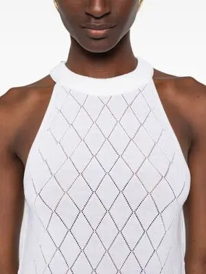 Balmain Sleeveless Wool Top - Multicolor