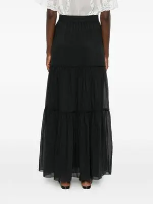 ERMANO SCERVINO Ermanno Scervino Embellished Tiered Maxi Skirt