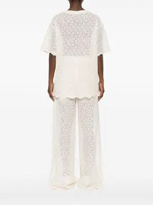 ERMANO SCERVINO Ermanno Scervino Embroidered Lace T-shirt