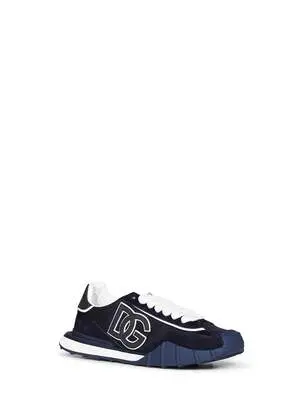 Dolce & Gabbana Blue Nylon And Suede Athletic Sneakers - Multicolor