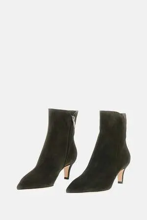 GIANVITO ROSSI Suede Pointed-toe Ankle Boots With Stiletto Heel - Multicolor