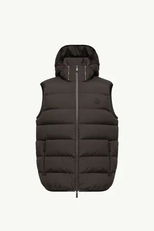 Moncler Arinella Hooded Down Vest - Black