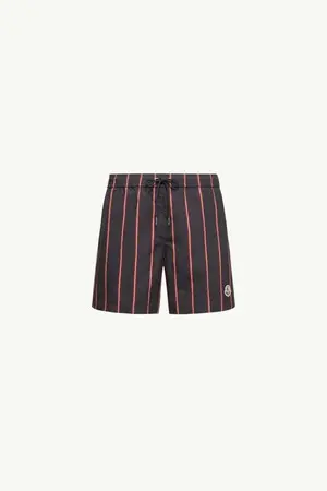 Moncler Striped Swim Shorts - Blue