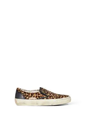 GOLDEN GOOSE Leopard-print Calf Hair Vce Penstar Slip-on Sneakers - Multicolor