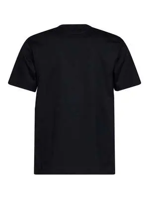Burberry Black Cotton T-shirt With Knight Patch