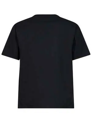Burberry Black Cotton Knight Stamp Check T-shirt - Multicolor