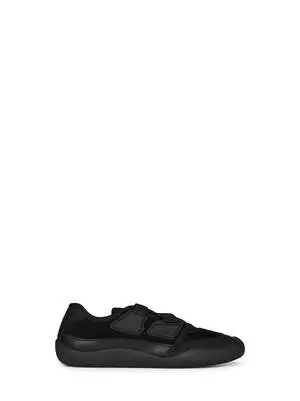 Prada Speedrock Sneakers In Black Leather And Mesh - Multicolor