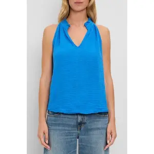 Michael Stars Viola Split Neck Tank - Pacific