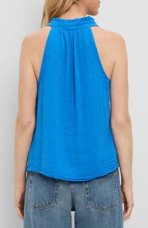 Michael Stars Viola Split Neck Tank - Pacific