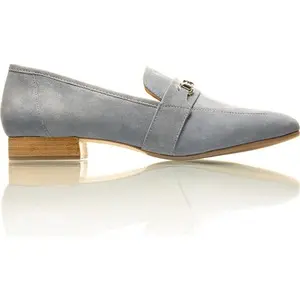 JOAN OLOFF SHOES Adonis Slip-on Horsebit Loafer - Blue