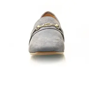 JOAN OLOFF SHOES Adonis Slip-on Horsebit Loafer - Blue