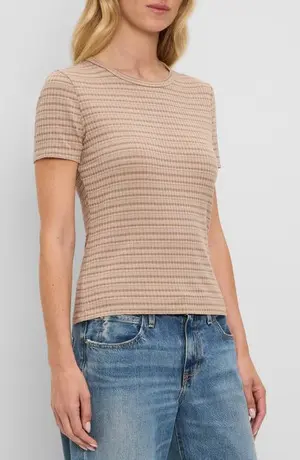 Michael Stars Verity Crewneck T-shirt - Macadamia
