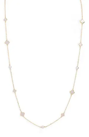 Argento Vivo 18k -plated Clover Mother Of Pearl & Pearl Necklace - Gold
