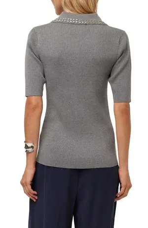 Fifteen Twenty Eleanor Studded Polo Sweater
