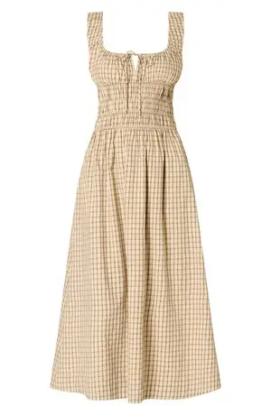 NIA Salt Midi Dress - Sand