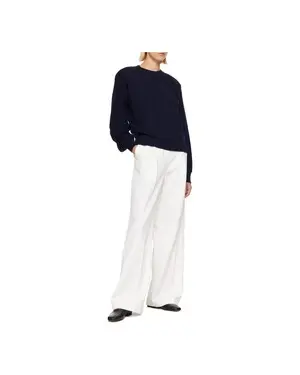 RÓHE Crew Neck Sweater With Ribbed Trim