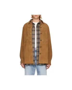 RÓHE Suede Button-front Jacket - Brown