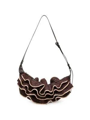 Zimmermann Goldentime Raffia Shoulder Bag - Multicolor
