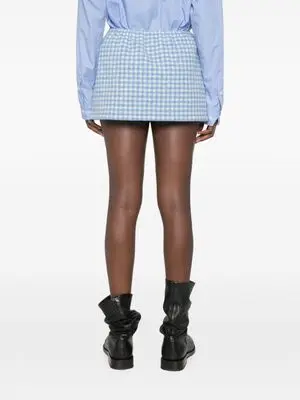 Miu Miu Wool Blend Mini Skirt
