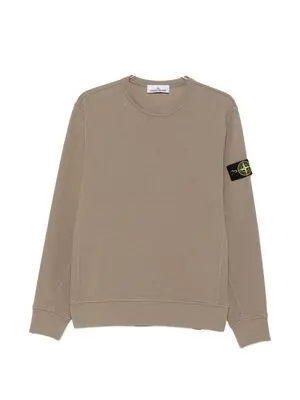 Stone Island Cotton Jersey Crewneck Sweatshirt With Logo Patch - Multicolor