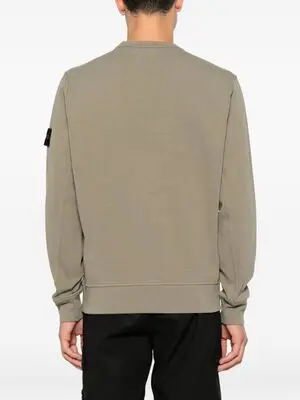 Stone Island Cotton Jersey Crewneck Sweatshirt With Logo Patch - Multicolor