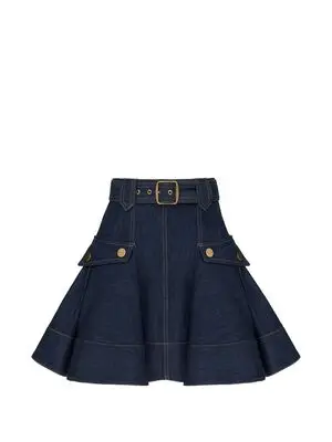 Zimmermann Denim Cargo Mini Skirt - Multicolor