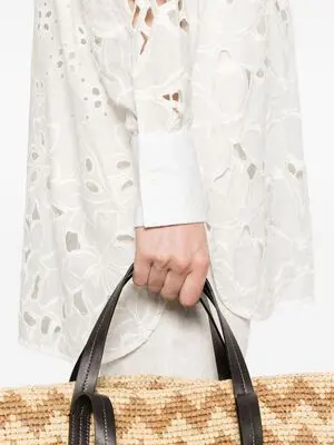 ERMANO SCERVINO White Cotton Broderie Anglaise Shirt
