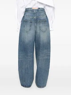 Attico Denim Cotton Jeans With Faded Effect - Multicolor
