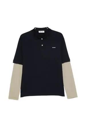 Miu Miu Miu Miu Layered Striped Polo Top Multicolor