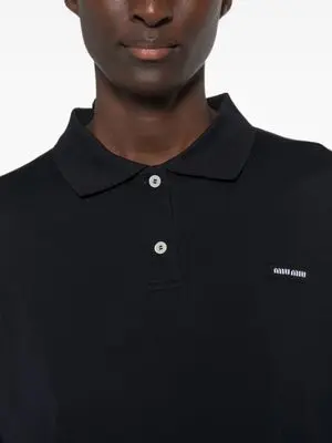 Miu Miu Layered Striped Polo Top - Multicolor