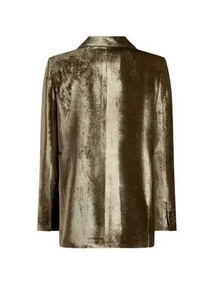 Etro Velvet Single-breasted Blazer Jacket - Multicolor