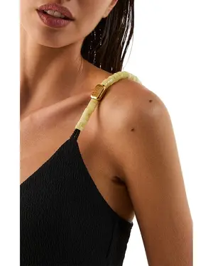 VIX PAULA HERMANNY Harper One Piece Swimsuit With Embellished Straps