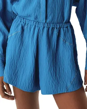 VIX PAULA HERMANNY X Rosie Huntington-whiteley Bailey Textured Shorts - Bowie