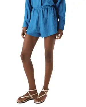 VIX PAULA HERMANNY X Rosie Huntington-whiteley Bailey Textured Shorts - Bowie