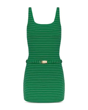 VIX PAULA HERMANNY X Rosie Huntington-whiteley Lucie Striped Mini Dress