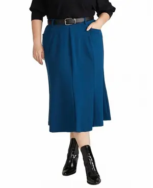 Universal Standard Plus Carla Ponte Skirt - Deep Teal